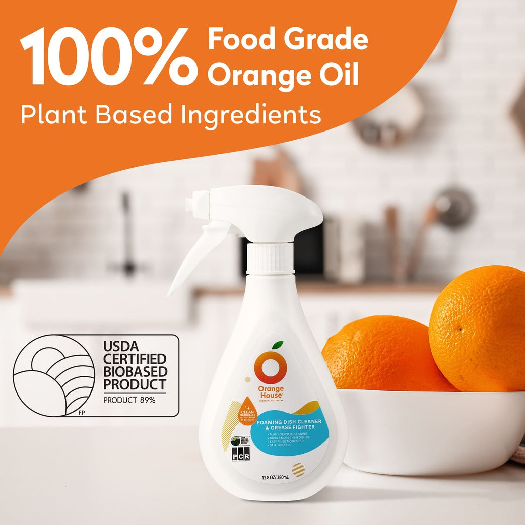 Orange House Foaming Dish Cleaner & Grease Fighter 12.8 Fl Oz | Orange ...